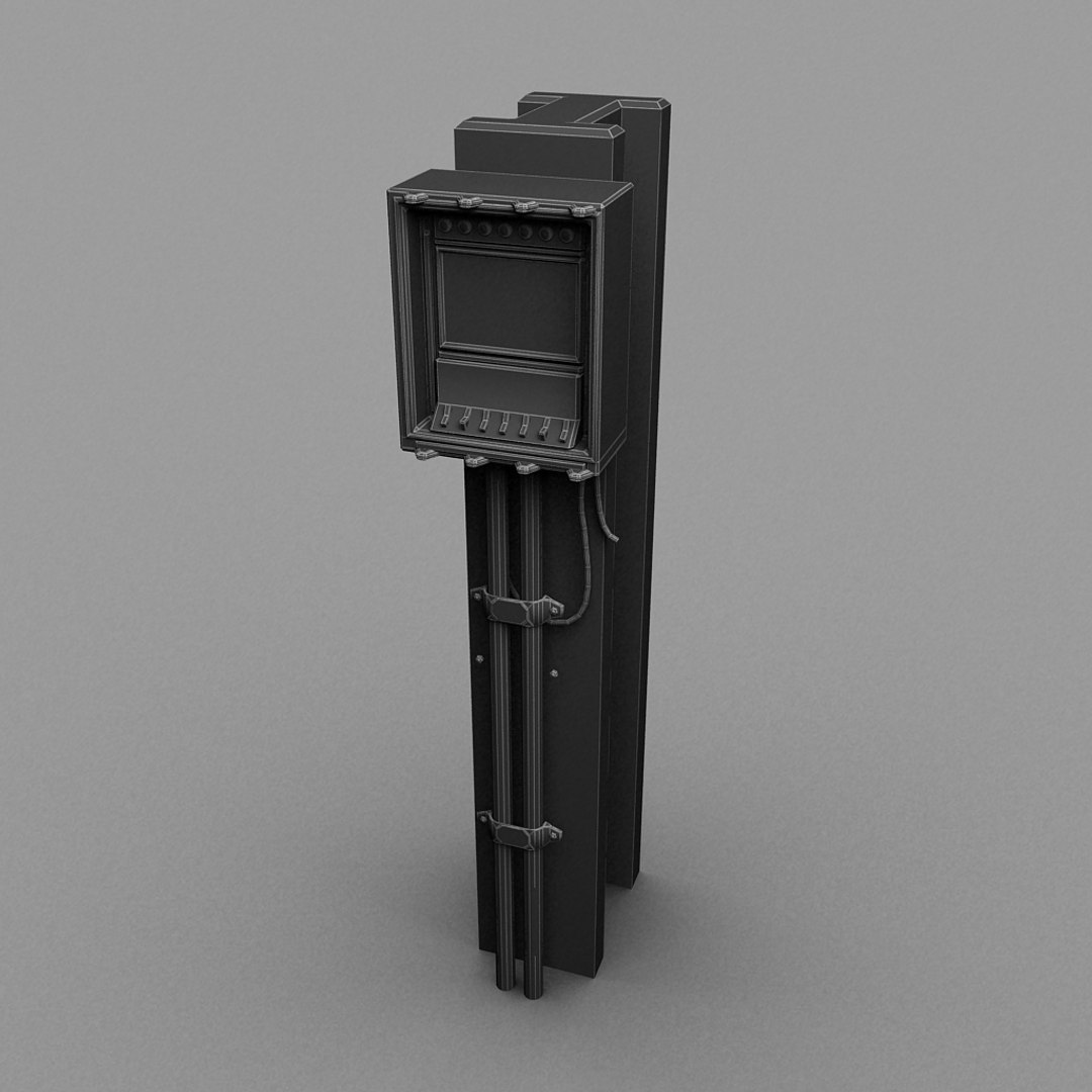 3d control panel metal