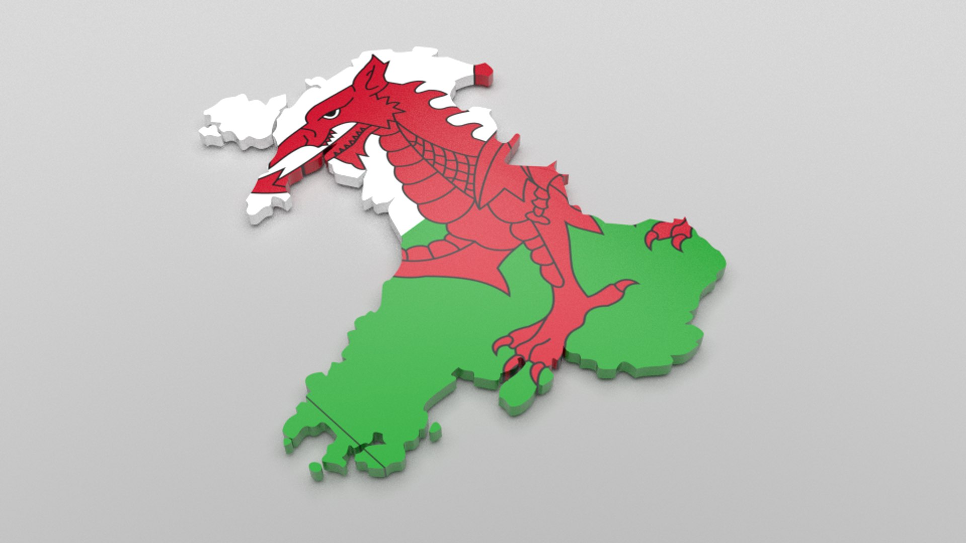 3d Wales Flag