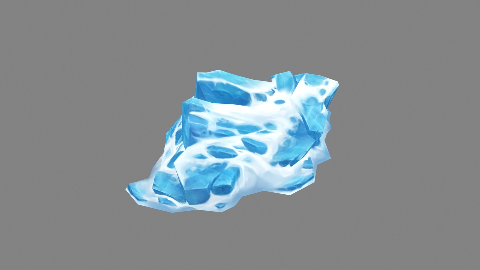 Frozen Stones - Cartoon Snow Stones - Glaciers - Rock 3D Model ...