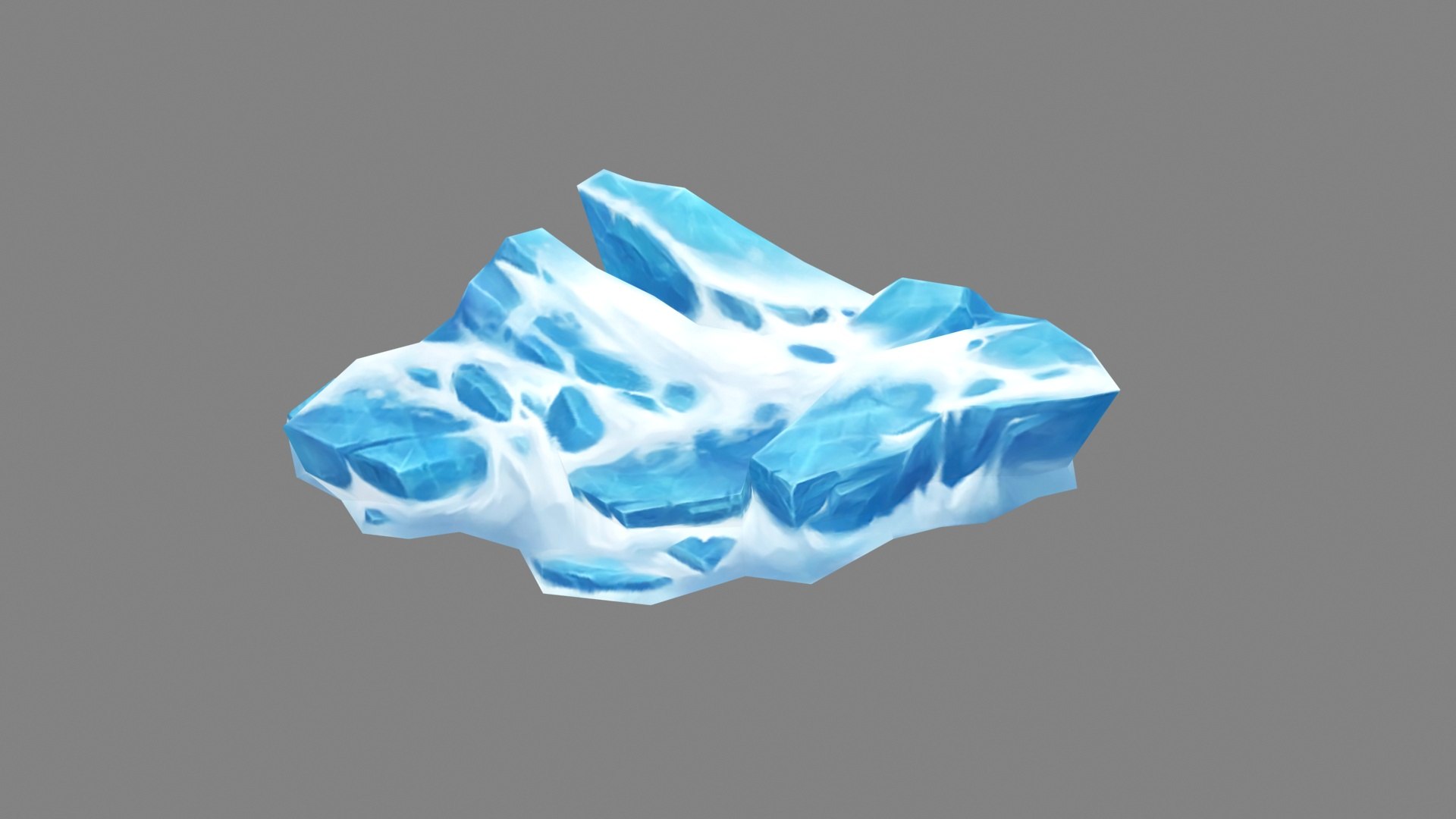 Frozen Stones - Cartoon Snow Stones - Glaciers - Rock 3D Model ...