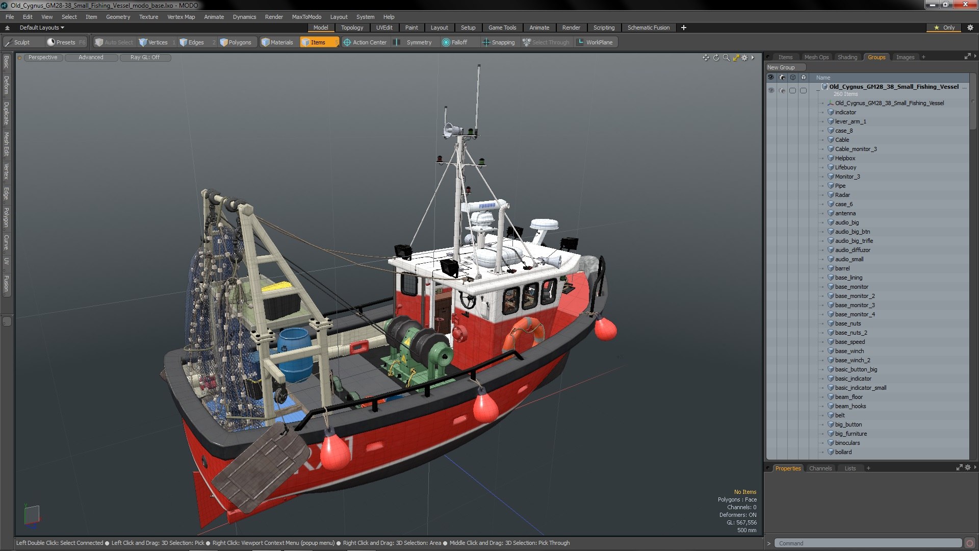 3D Model Old Cygnus GM28-38 Small Fishing Vessel - TurboSquid 2068468