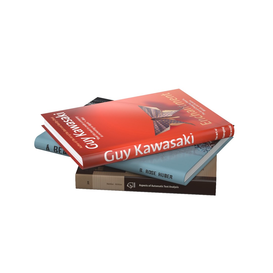 3D 3 Book Set 01 PBR - TurboSquid 2213559