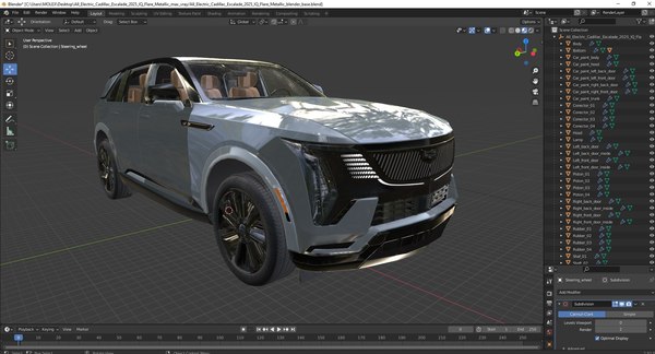全電動キャデラック エスカレード 2025 IQ フレア メタリック3Dモデル - TurboSquid 2189846
