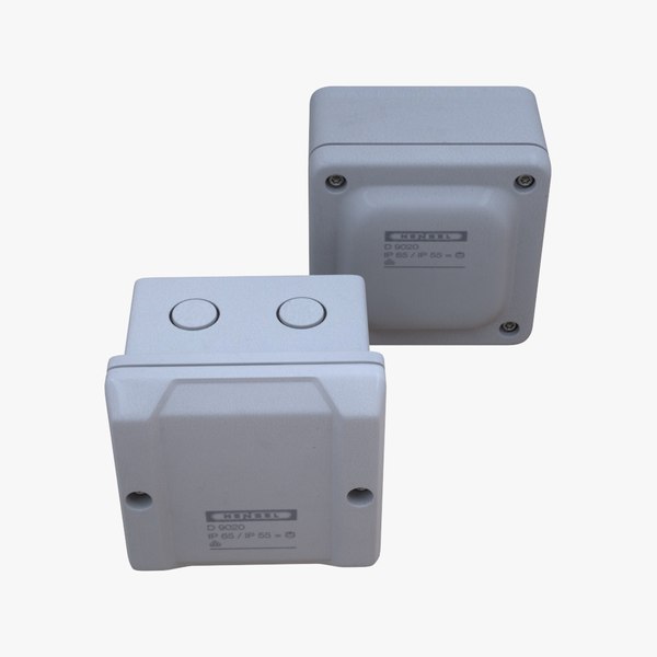 3d model small electrical junction box