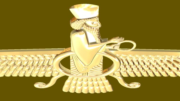 3d symbol ancient iran model