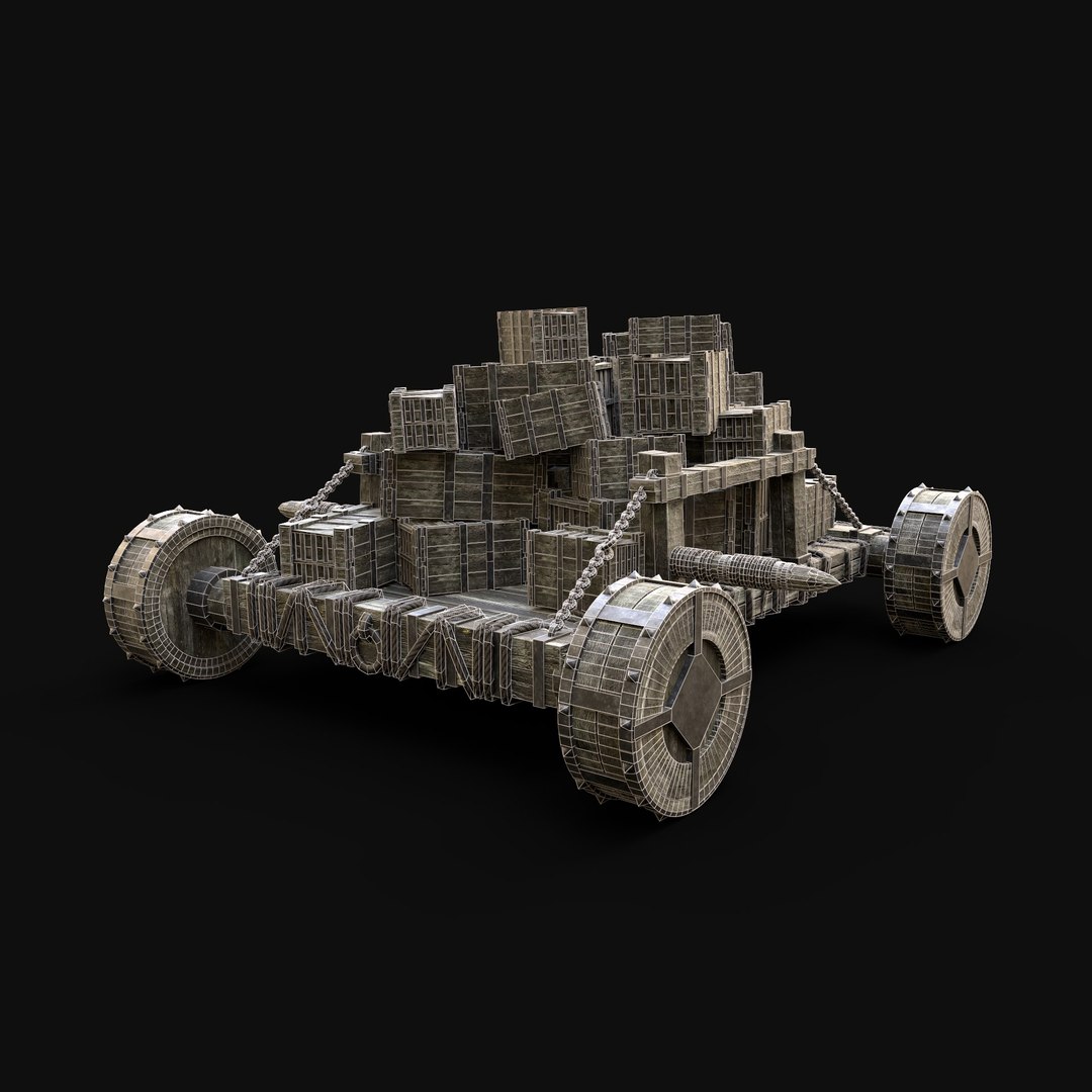 WAGON CARGO CONVOY HEAVY MEDIEVAL TRANSPORTER 3D - TurboSquid 1862859