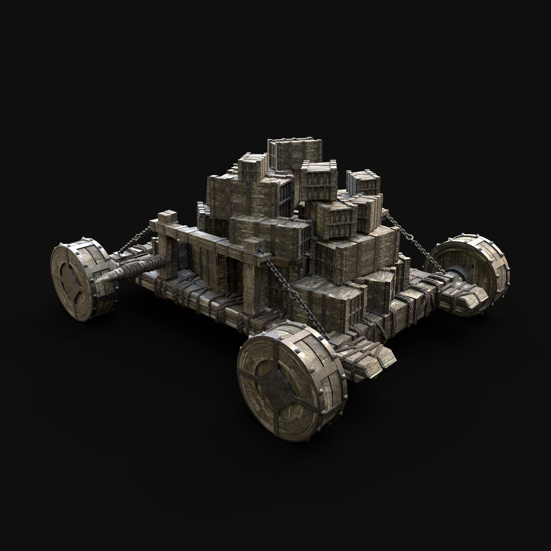 WAGON CARGO CONVOY HEAVY MEDIEVAL TRANSPORTER 3D - TurboSquid 1862859