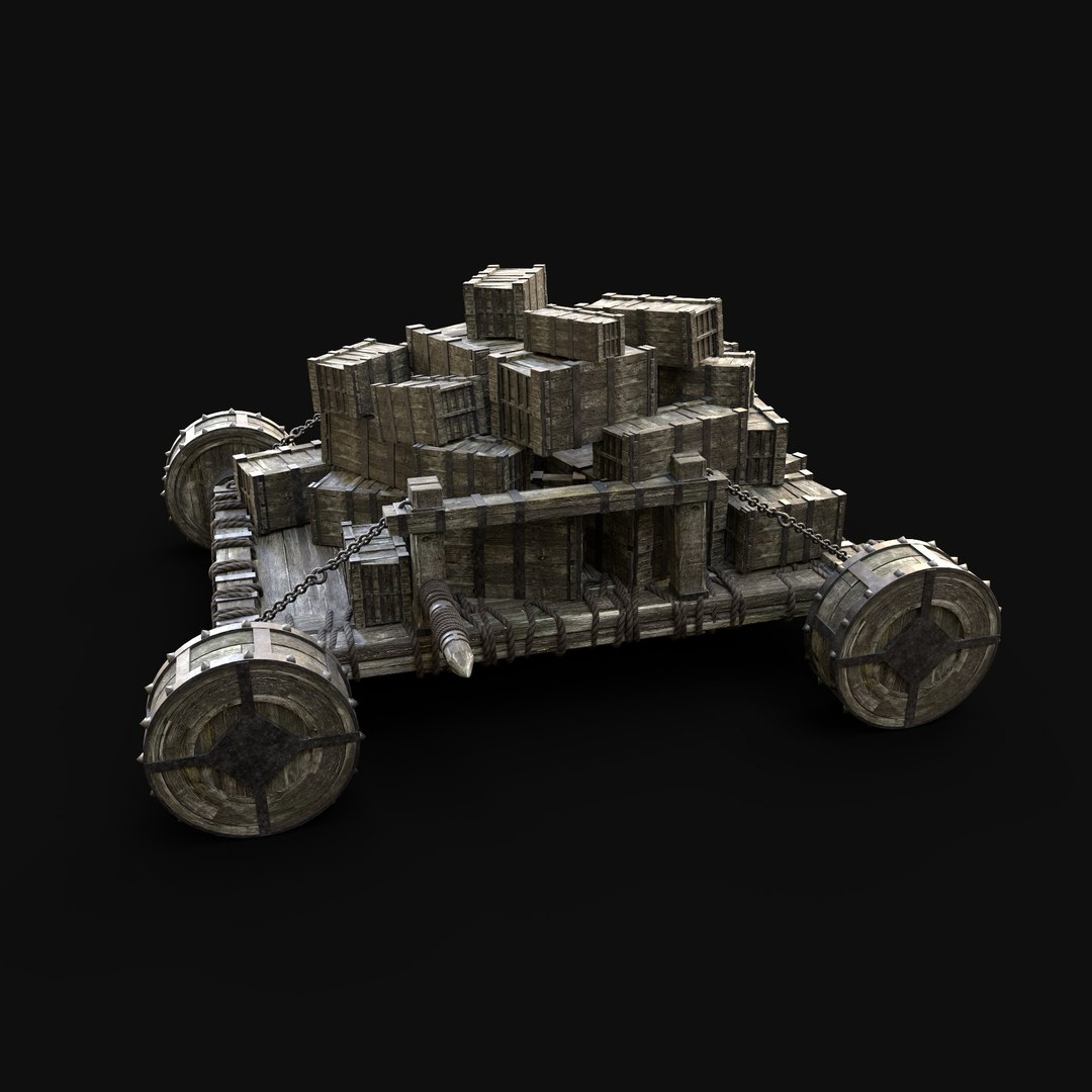 WAGON CARGO CONVOY HEAVY MEDIEVAL TRANSPORTER 3D - TurboSquid 1862859