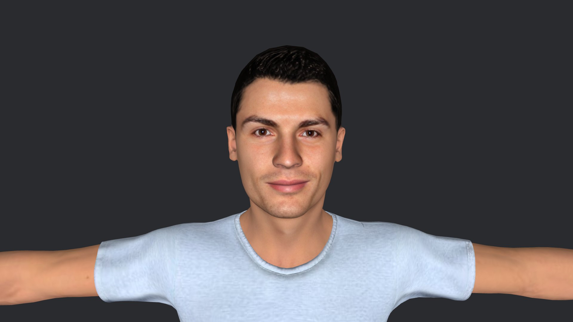 3D Cristiano Ronaldo Hyper Realistic Full Body Fully Rigged 3D ...