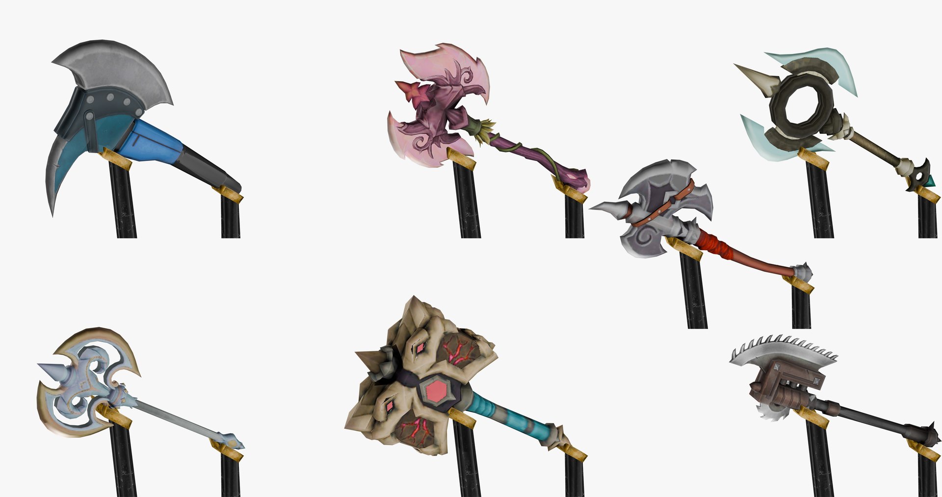 3D 20 STYLIZED AXE MODELS PACK 1 - LOW POLY - TurboSquid 2198018