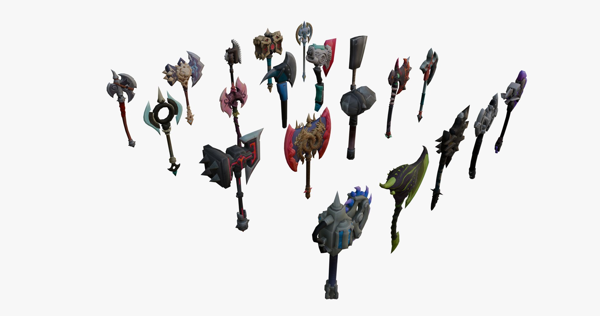 3D 20 STYLIZED AXE MODELS PACK 1 - LOW POLY - TurboSquid 2198018