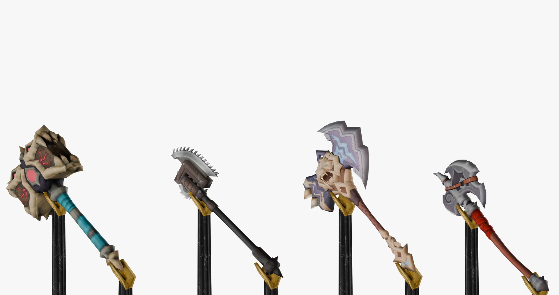 3D 20 STYLIZED AXE MODELS PACK 1 - LOW POLY - TurboSquid 2198018