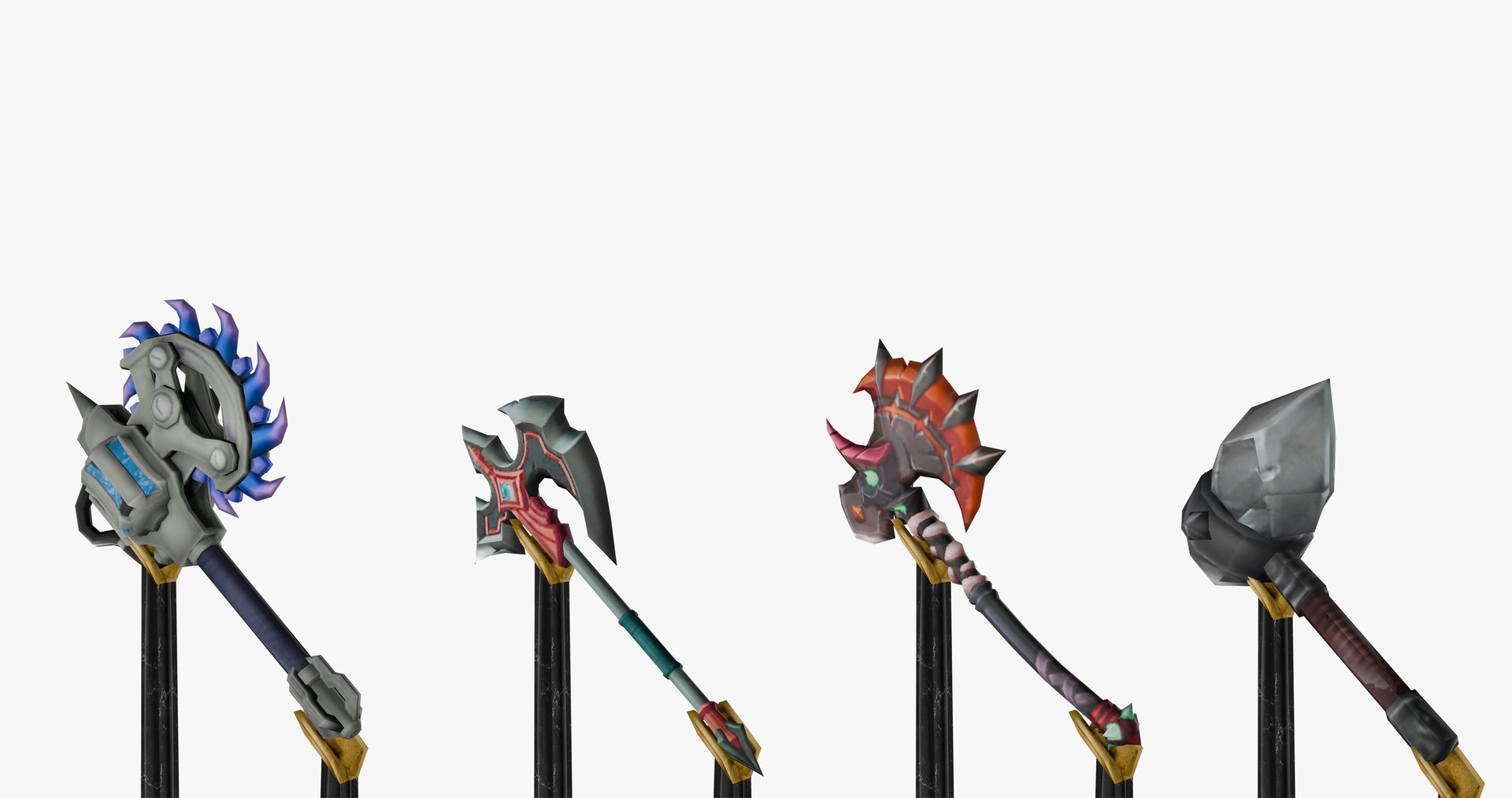 3D 20 STYLIZED AXE MODELS PACK 1 - LOW POLY - TurboSquid 2198018