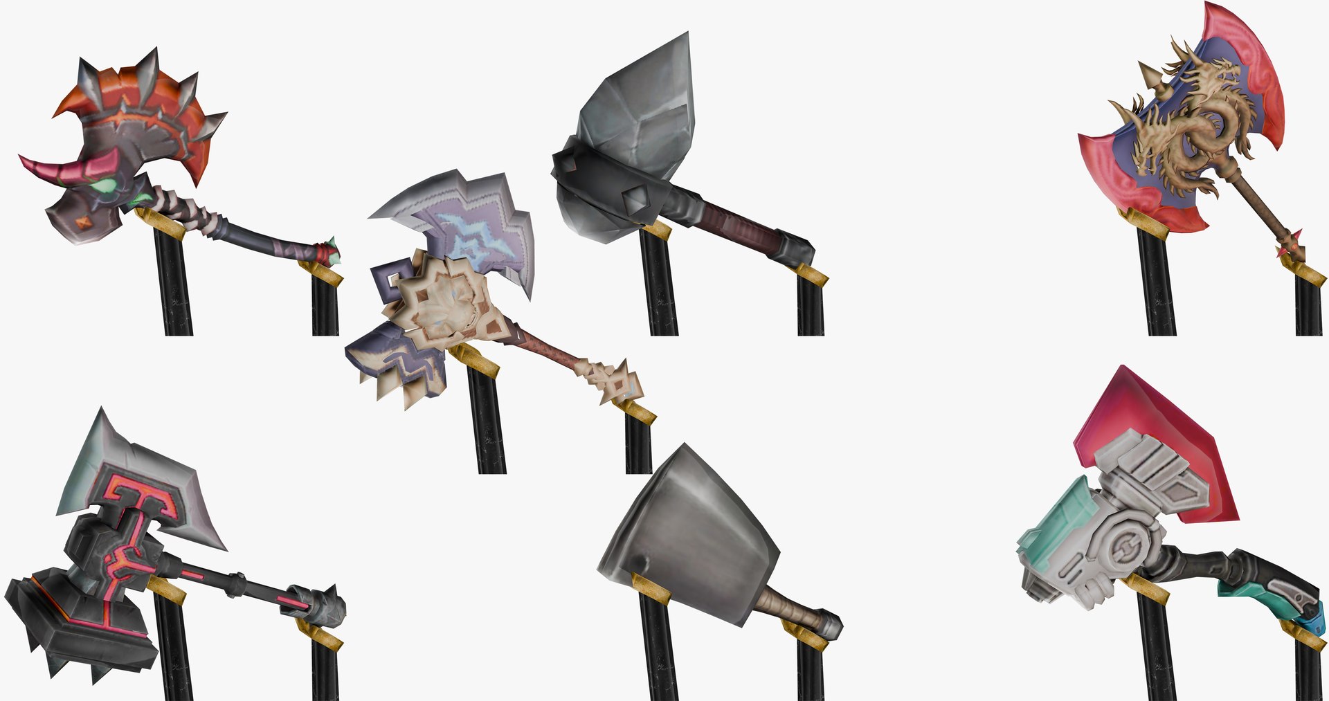 3D 20 STYLIZED AXE MODELS PACK 1 - LOW POLY - TurboSquid 2198018