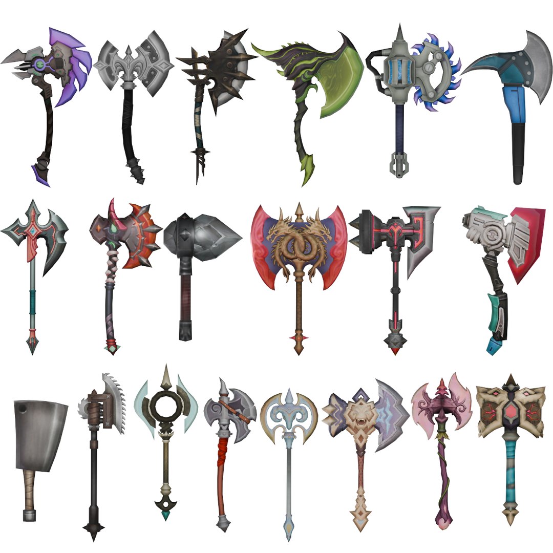 3D 20 STYLIZED AXE MODELS PACK 1 - LOW POLY - TurboSquid 2198018