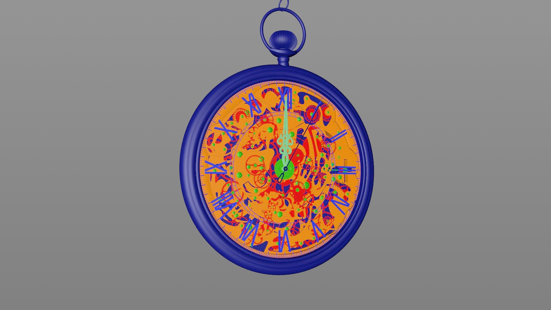 3d obj pocket watch animation