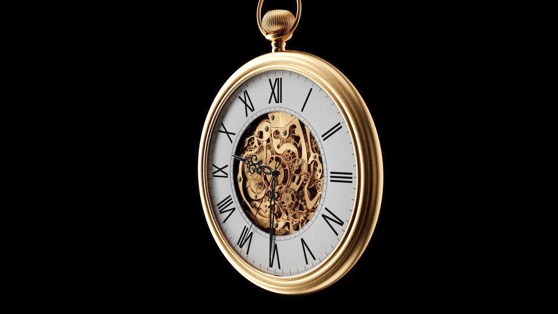 3d obj pocket watch animation