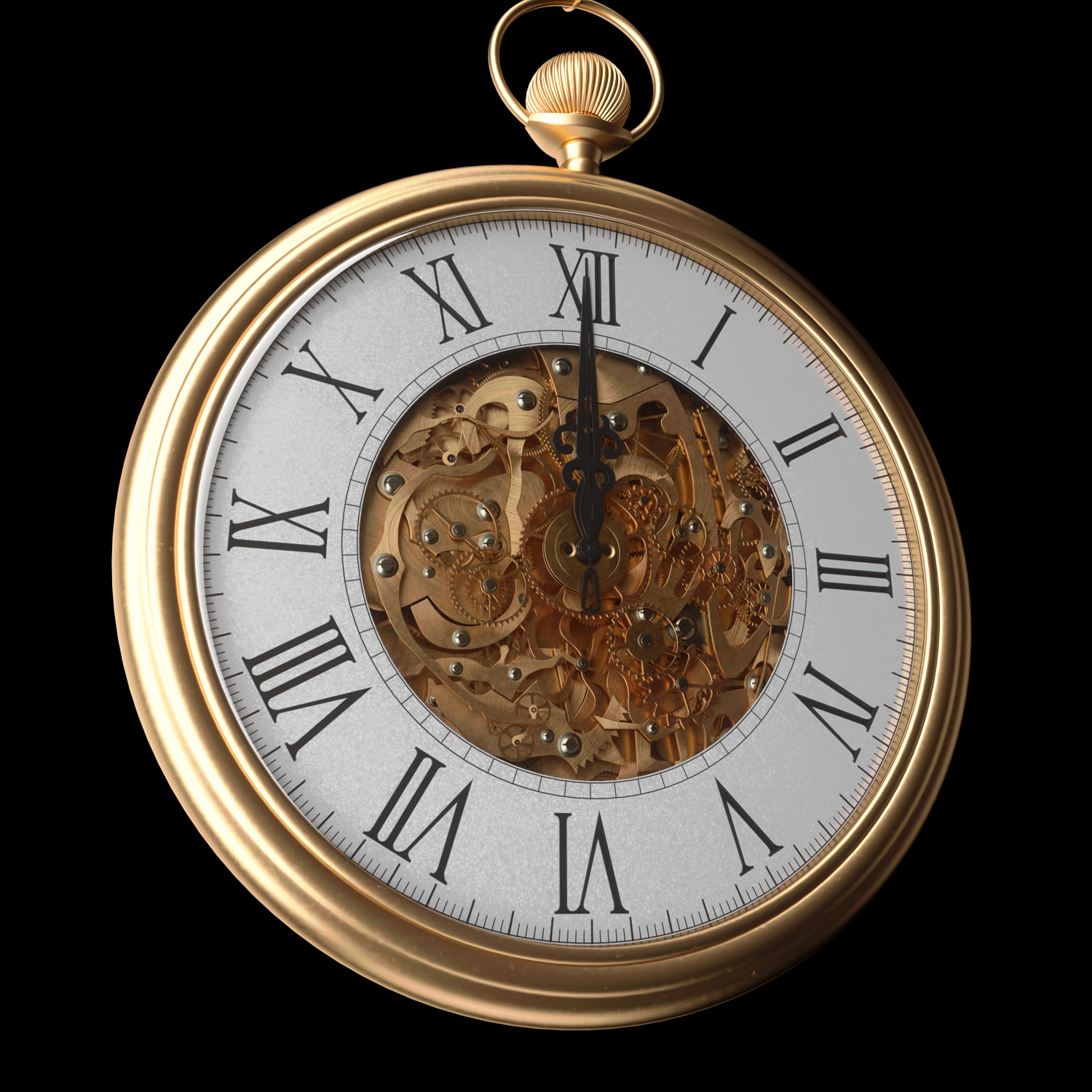 3d obj pocket watch animation