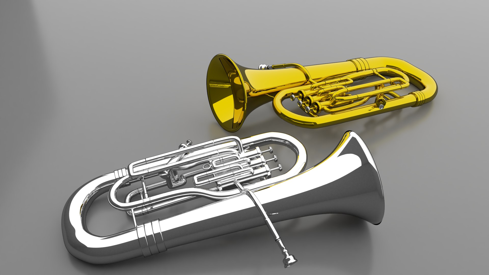 3D Euphonium Model - TurboSquid 1427807