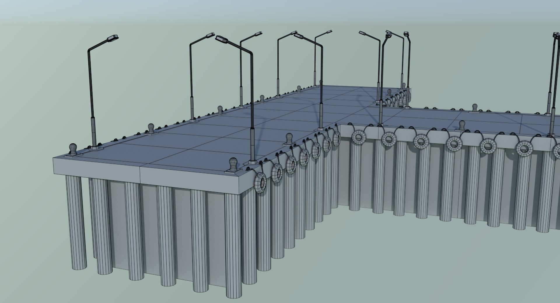 commercial pier 3d obj