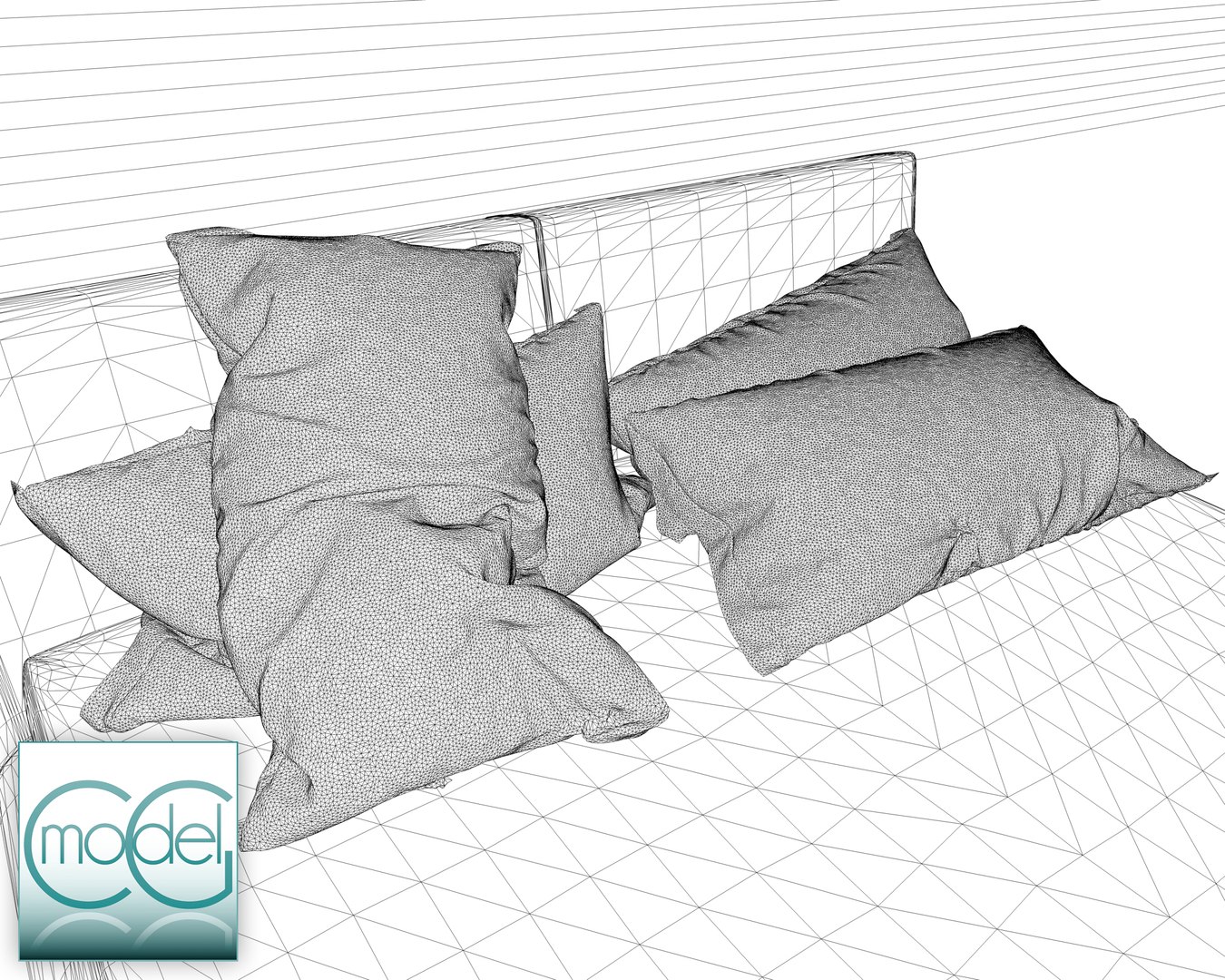 3ds max pillow bed