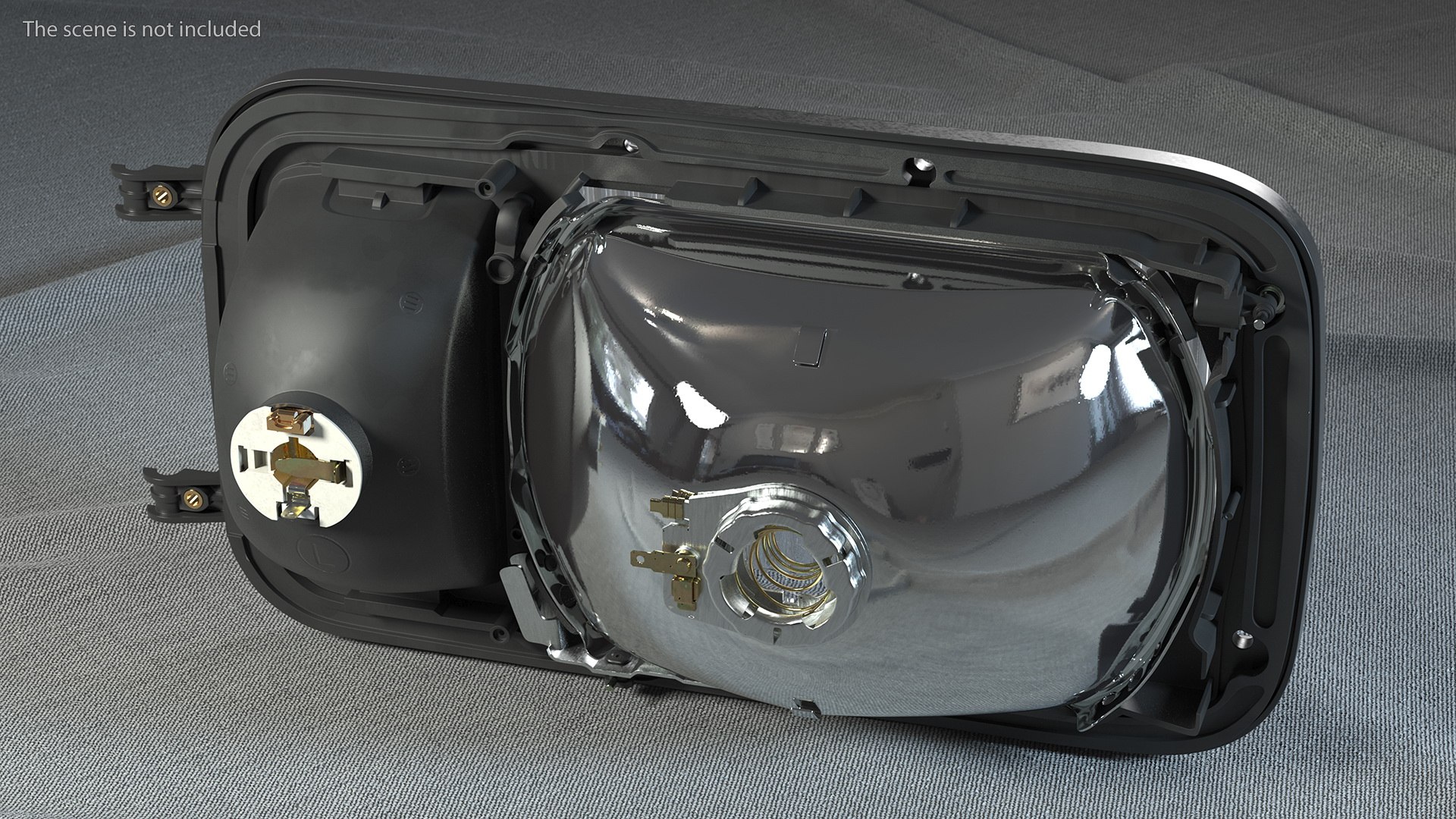 Rectangular Halogen H4 Truck Headlight Set 3D model - TurboSquid 1834149
