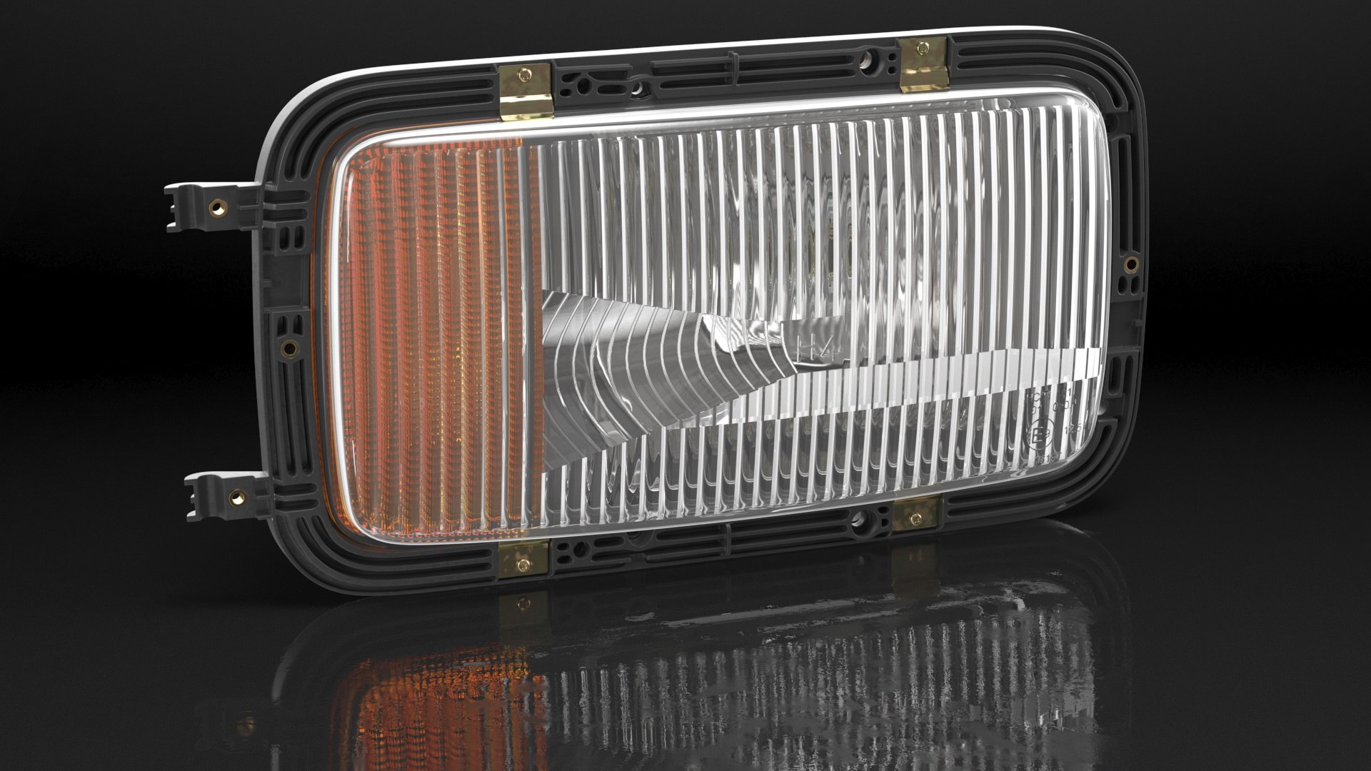 Rectangular Halogen H4 Truck Headlight Set 3D model - TurboSquid 1834149