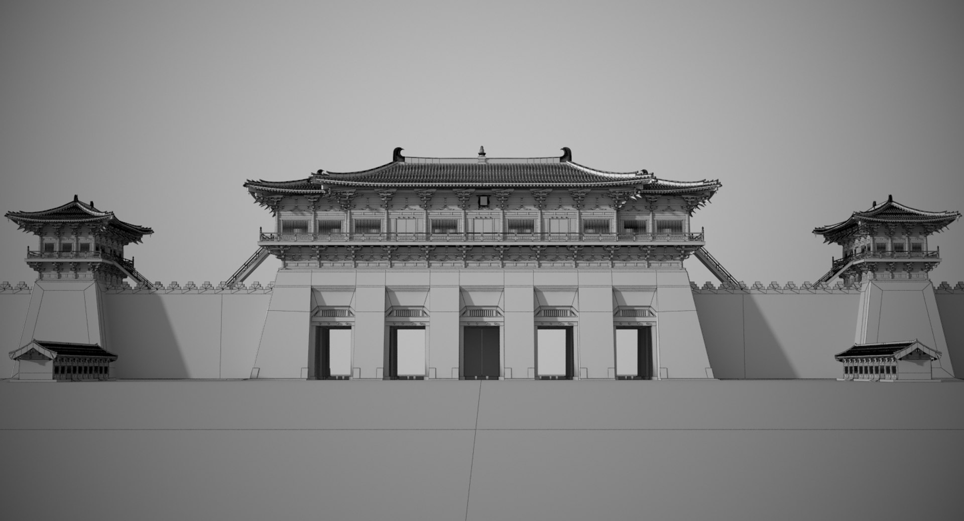 Chinese Architectural Ancient 3d Model