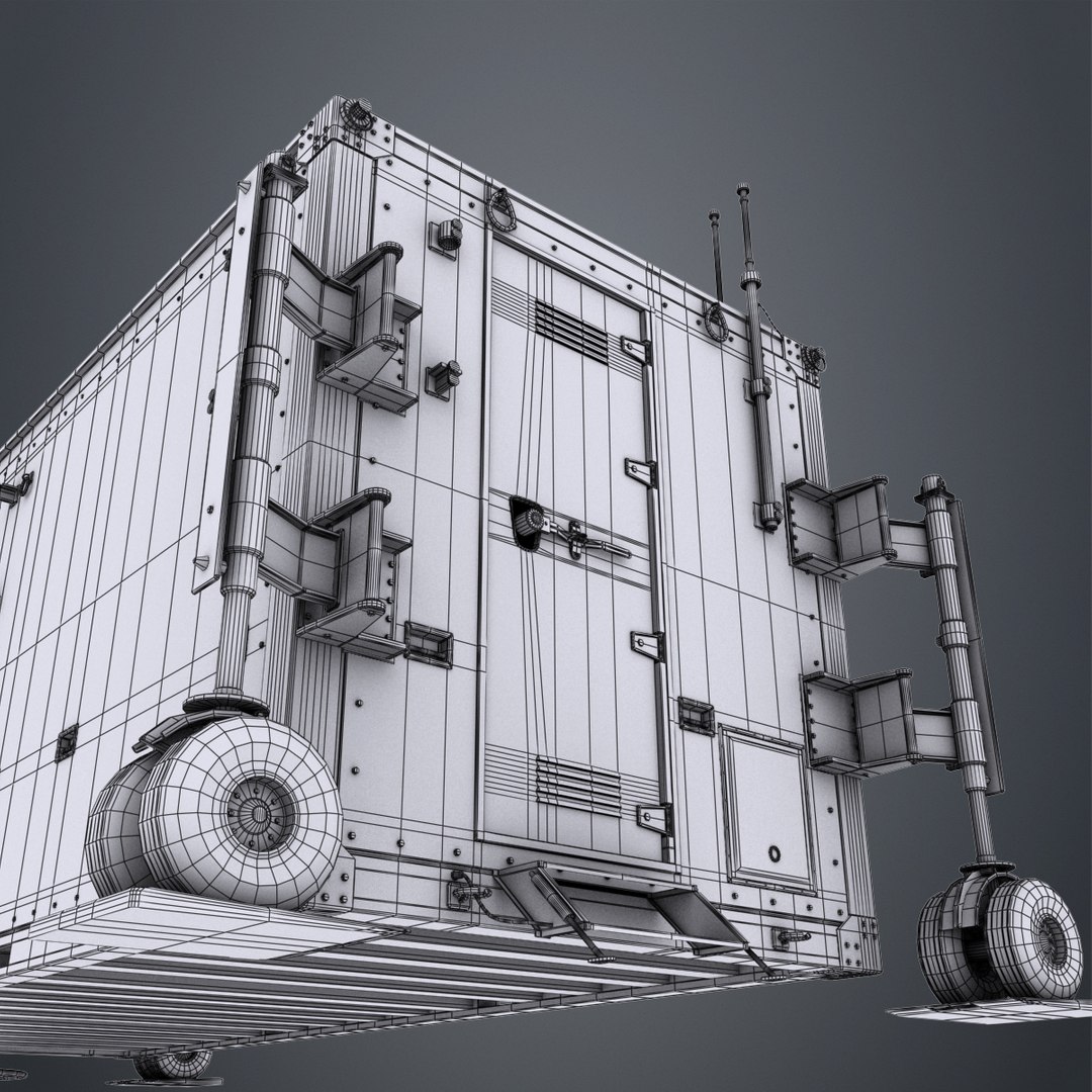 uav drone control container 3d 3ds