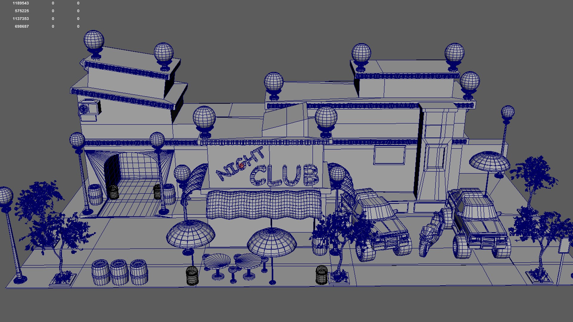 3d Cartoon Building Model