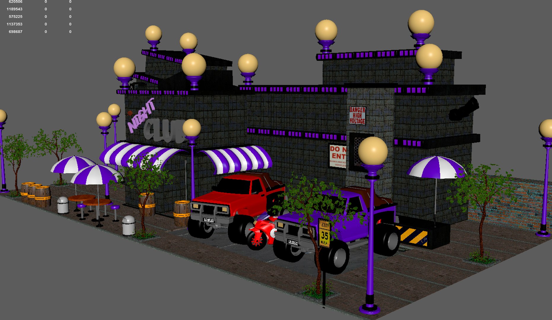 3d Cartoon Building Model