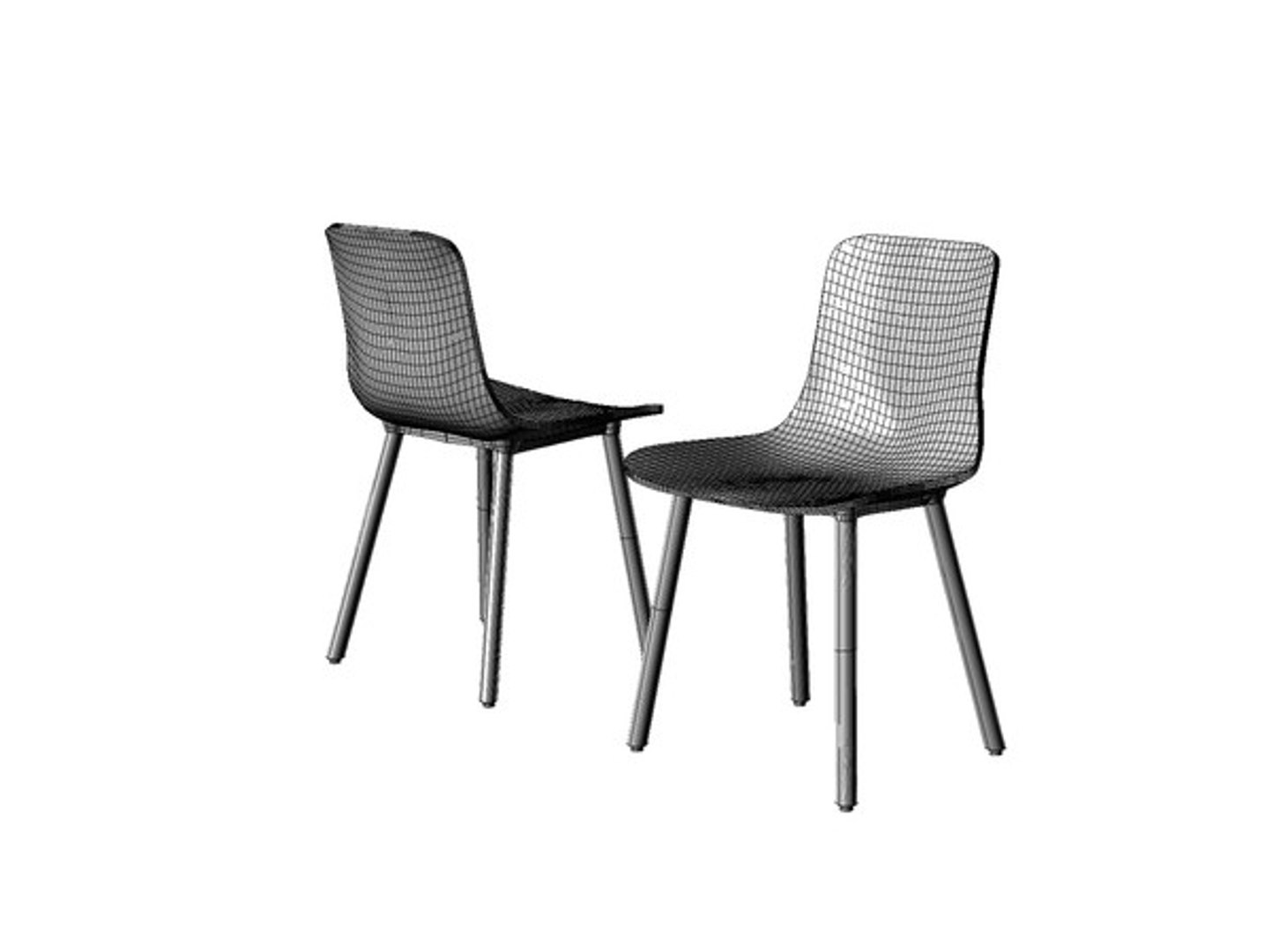 Hal Wood Chair 3d Model