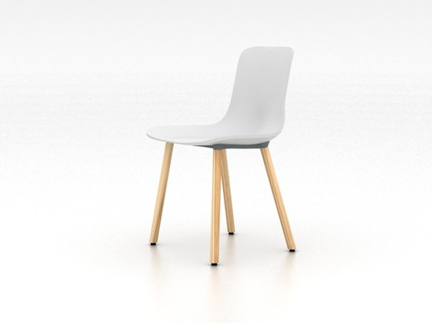 Hal Wood Chair 3d Model