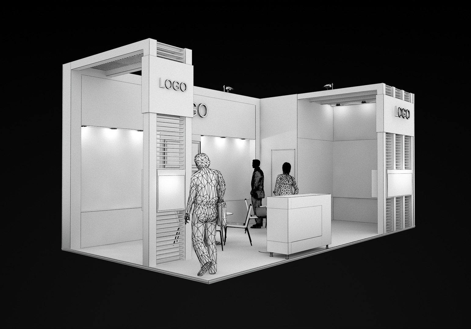 Exhibition Stand Model - TurboSquid 2071088