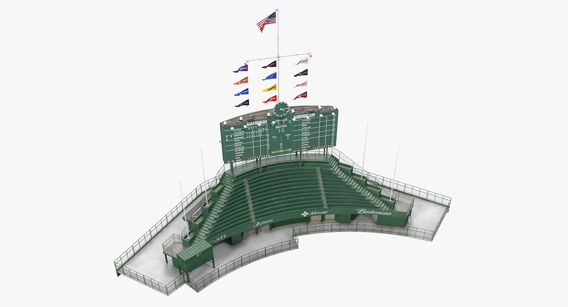 3D wrigley field scoreboard - TurboSquid 1395879