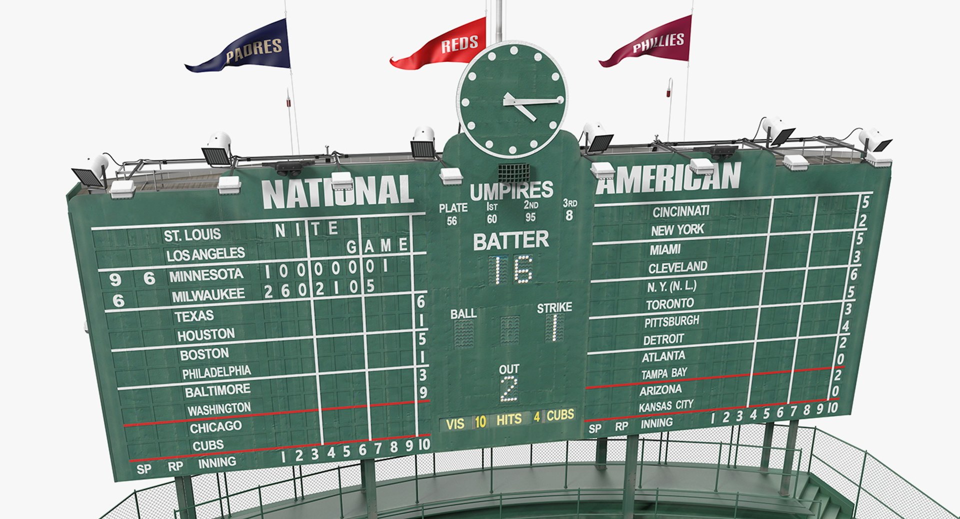 3D wrigley field scoreboard - TurboSquid 1395879