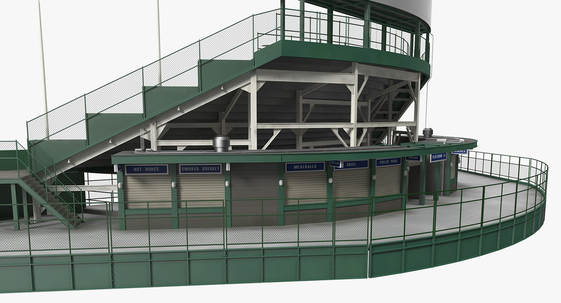 3D wrigley field scoreboard - TurboSquid 1395879
