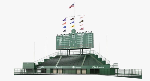 3D wrigley field scoreboard - TurboSquid 1395879