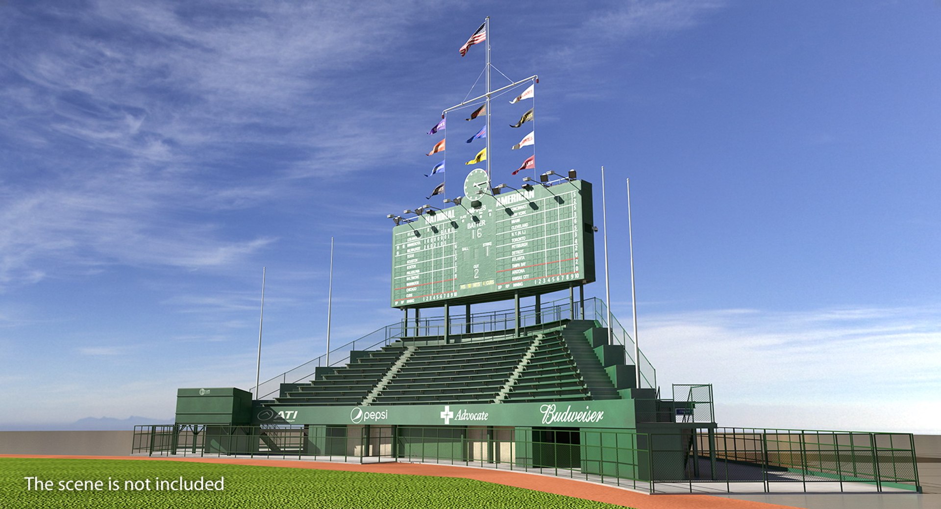 3D wrigley field scoreboard - TurboSquid 1395879