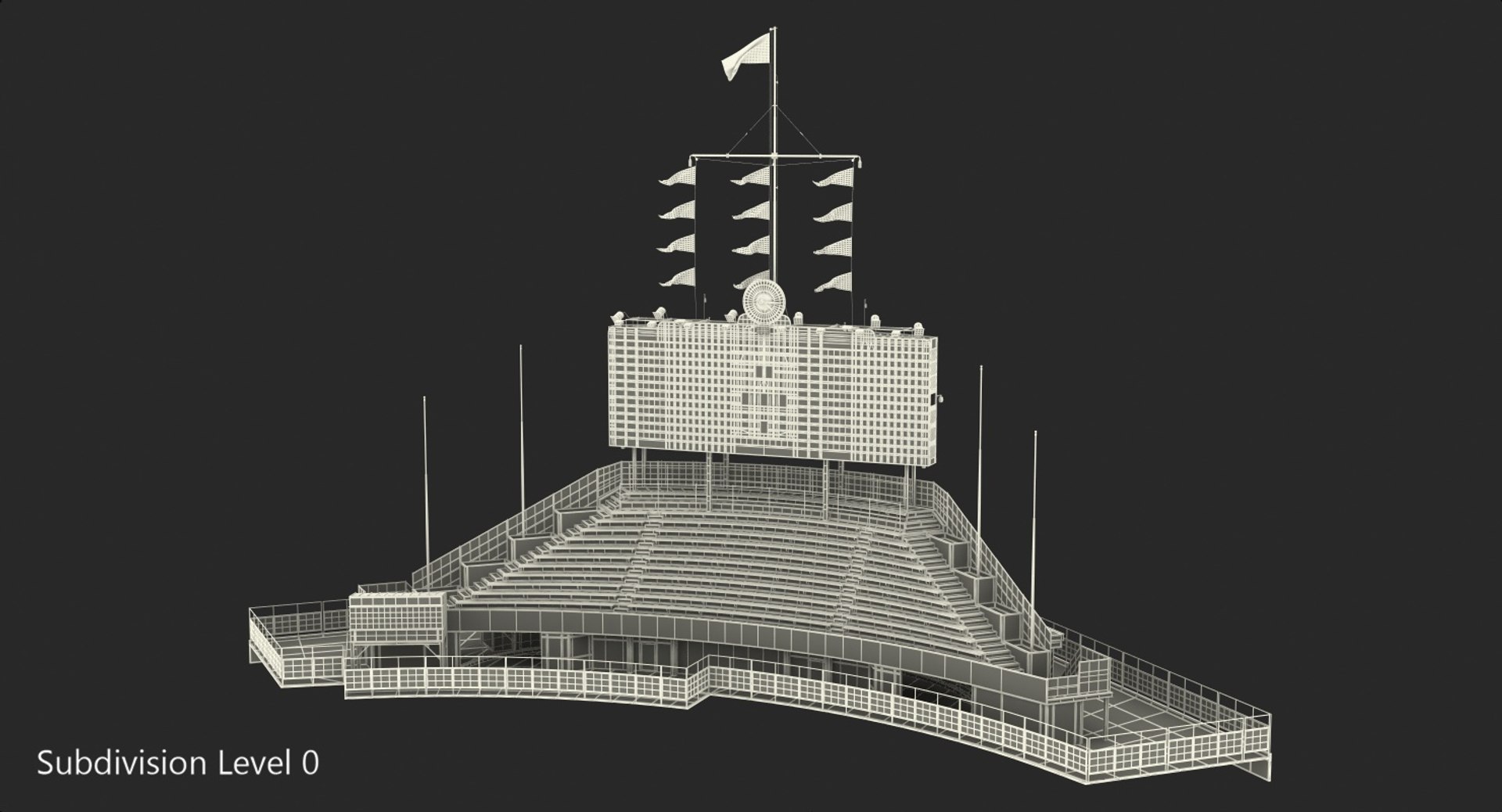 3D wrigley field scoreboard - TurboSquid 1395879