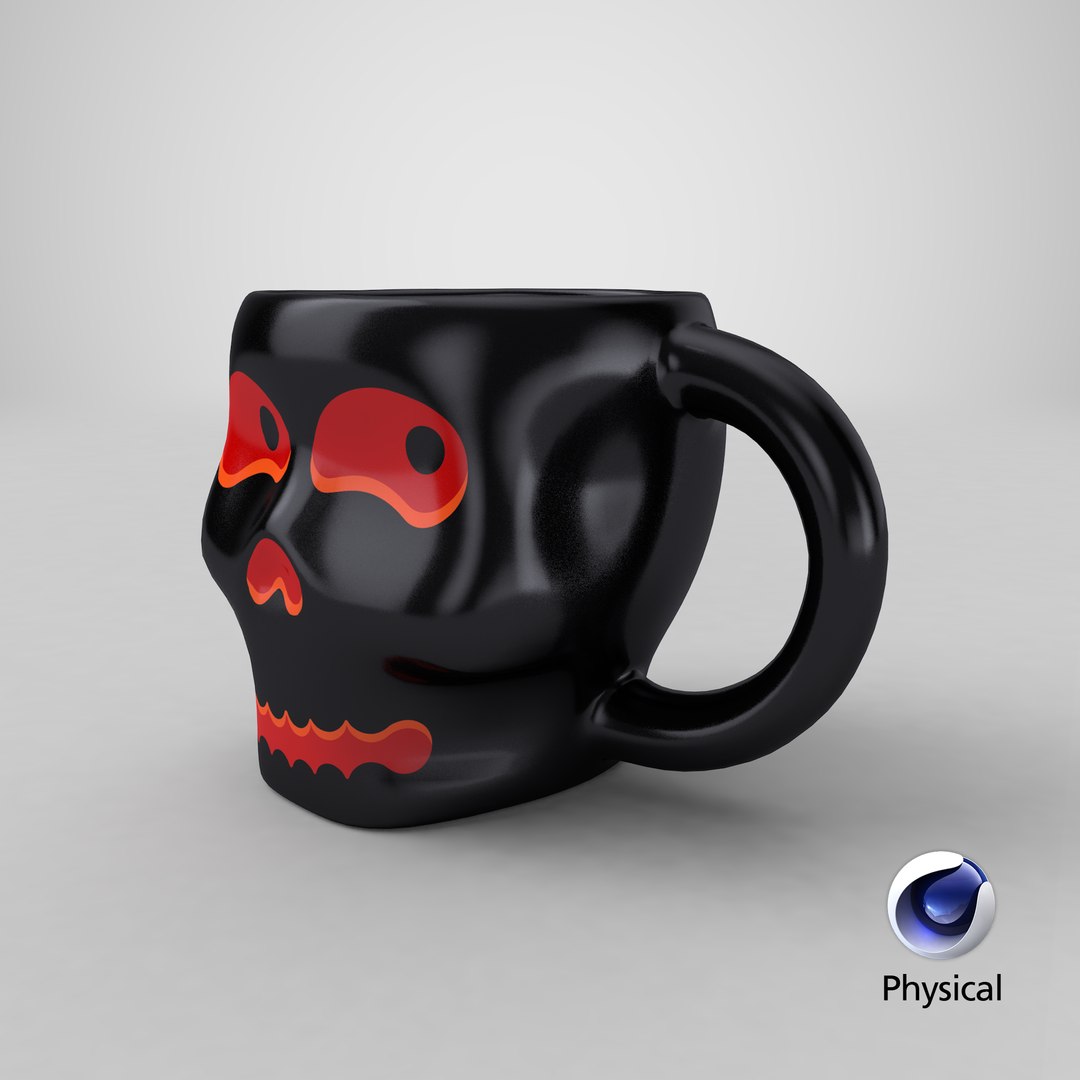 3D Skull Mug - TurboSquid 1764638