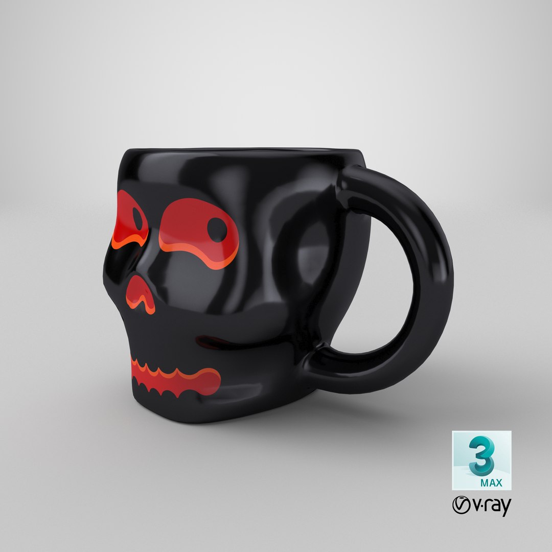 3D Skull Mug - TurboSquid 1764638