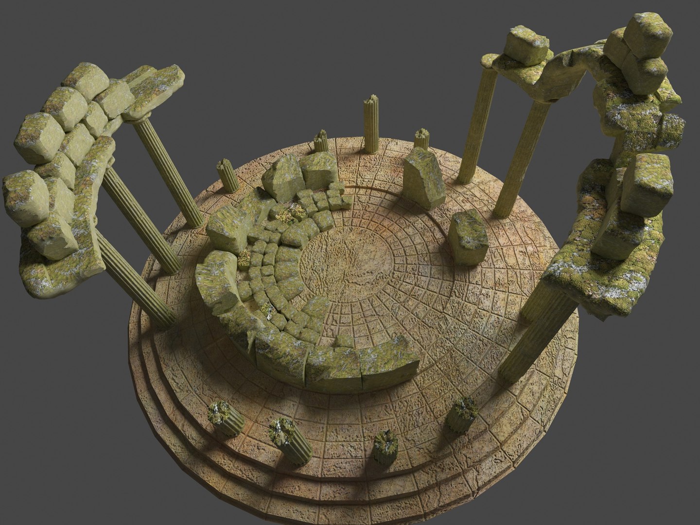 Temple Ruins 1 Model - TurboSquid 2070919