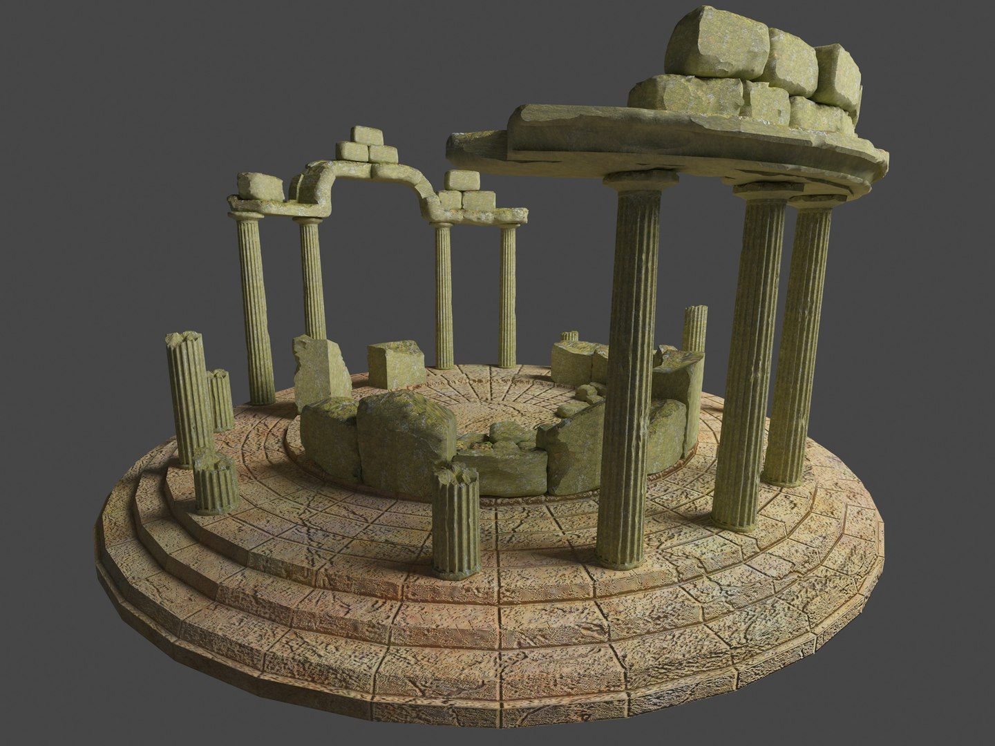 Temple Ruins 1 Model - TurboSquid 2070919
