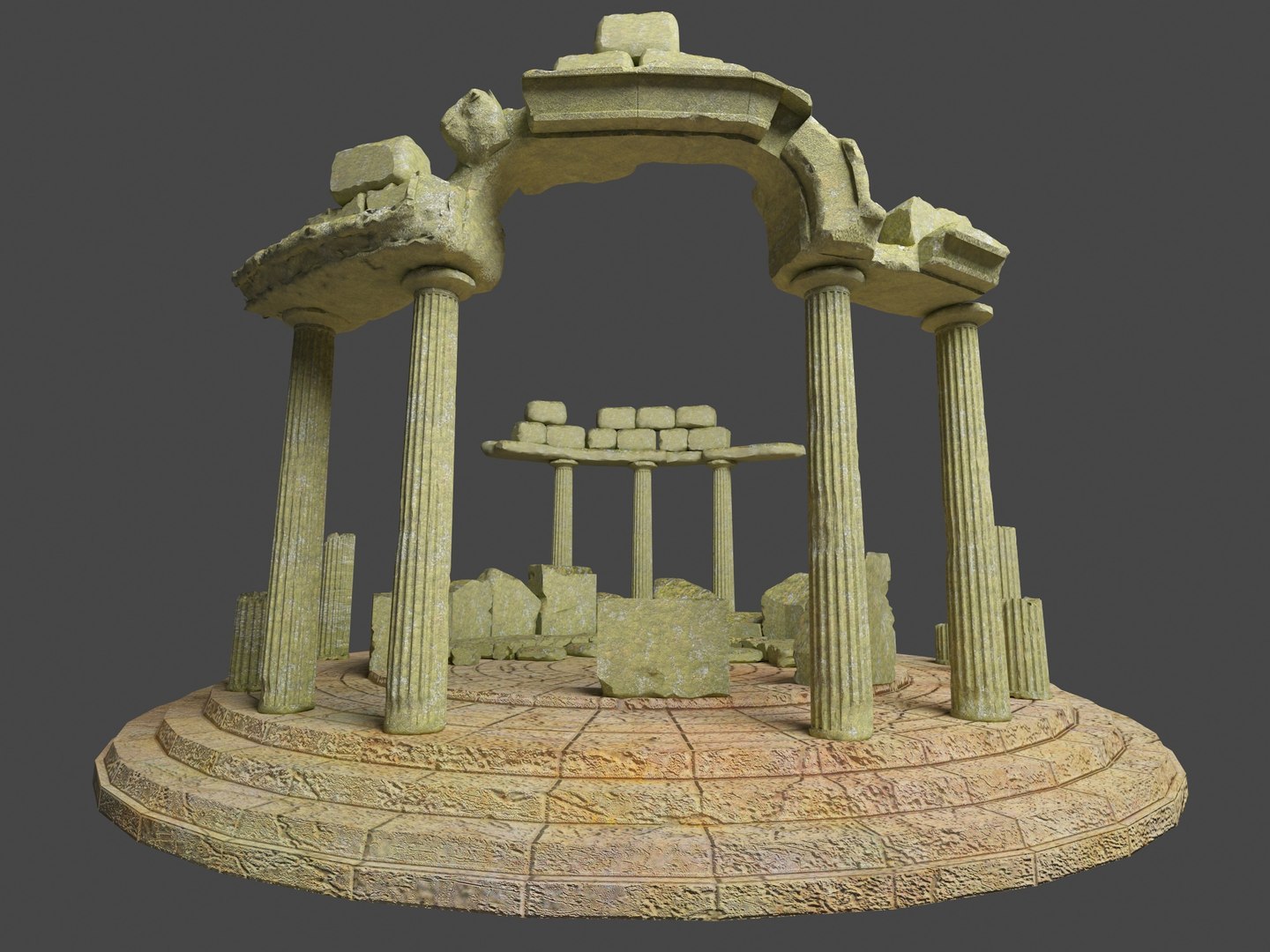 Temple Ruins 1 Model - TurboSquid 2070919