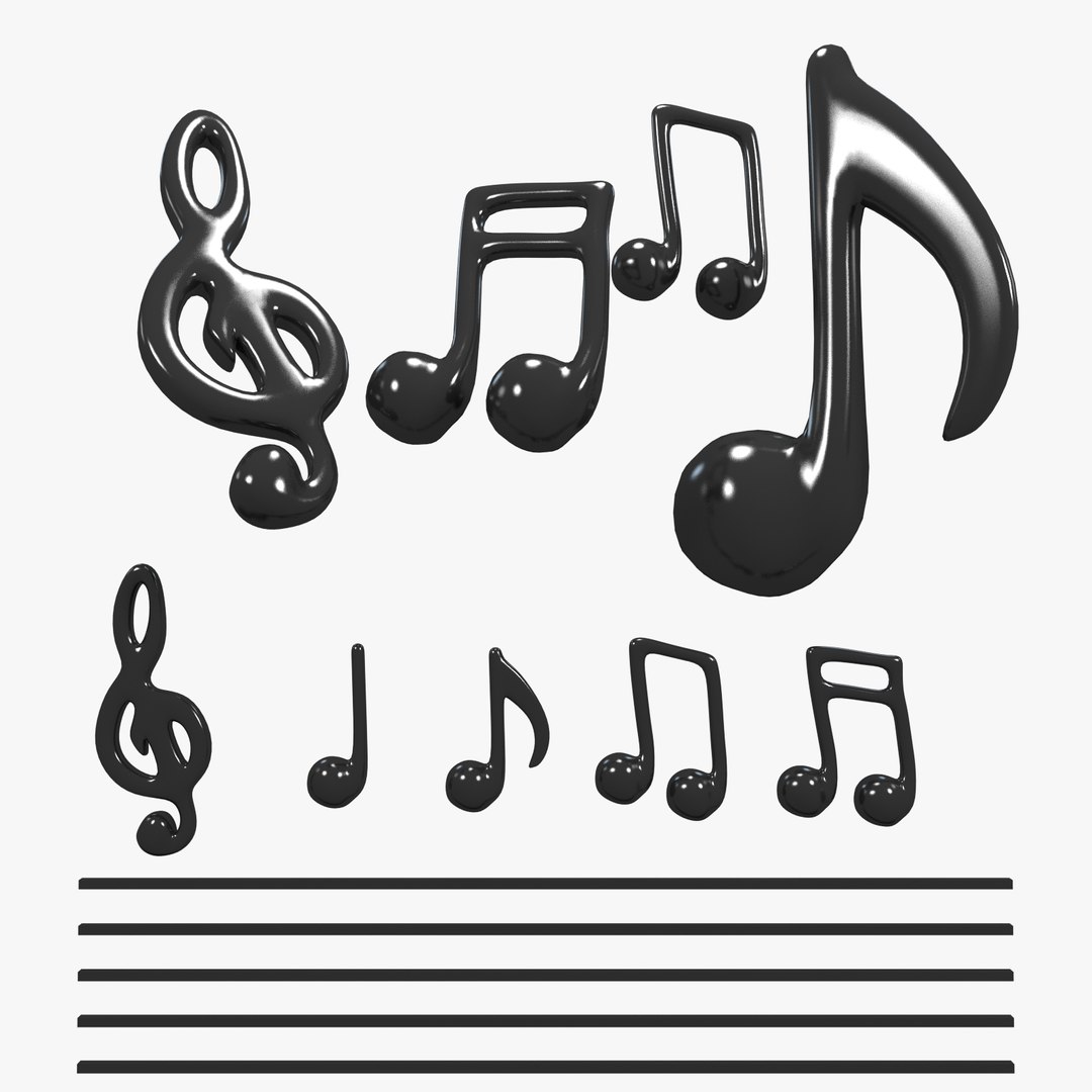 8th Note Music 3d Model