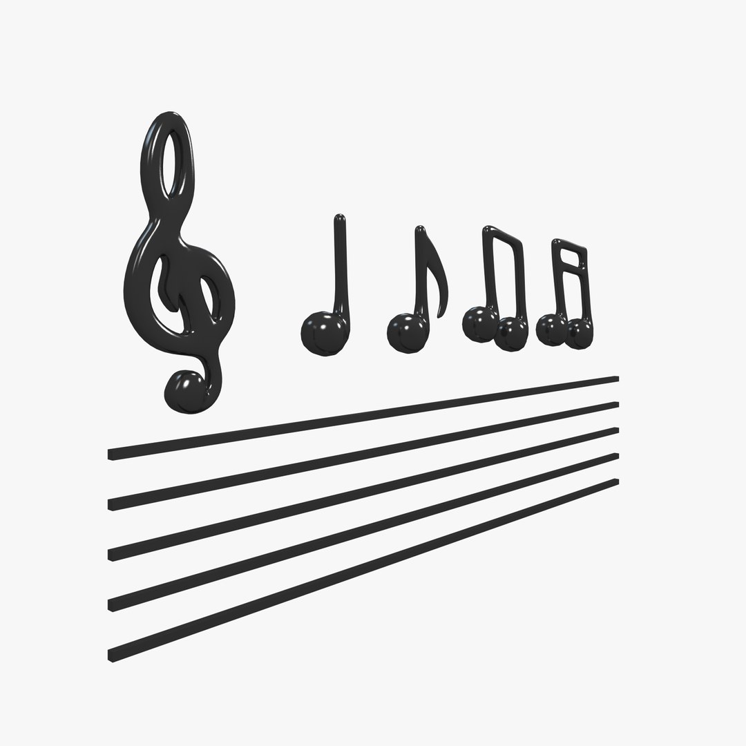 8th Note Music 3d Model