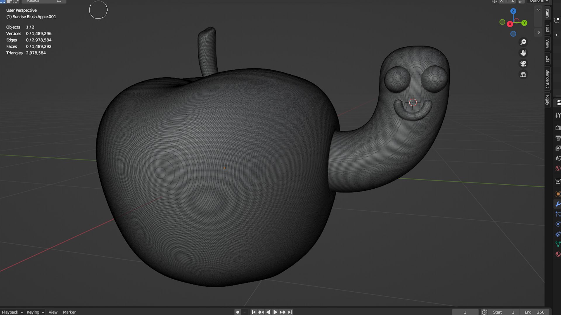 3D Apple With A Simple Smiling Worm For 3d Printing Model - TurboSquid ...
