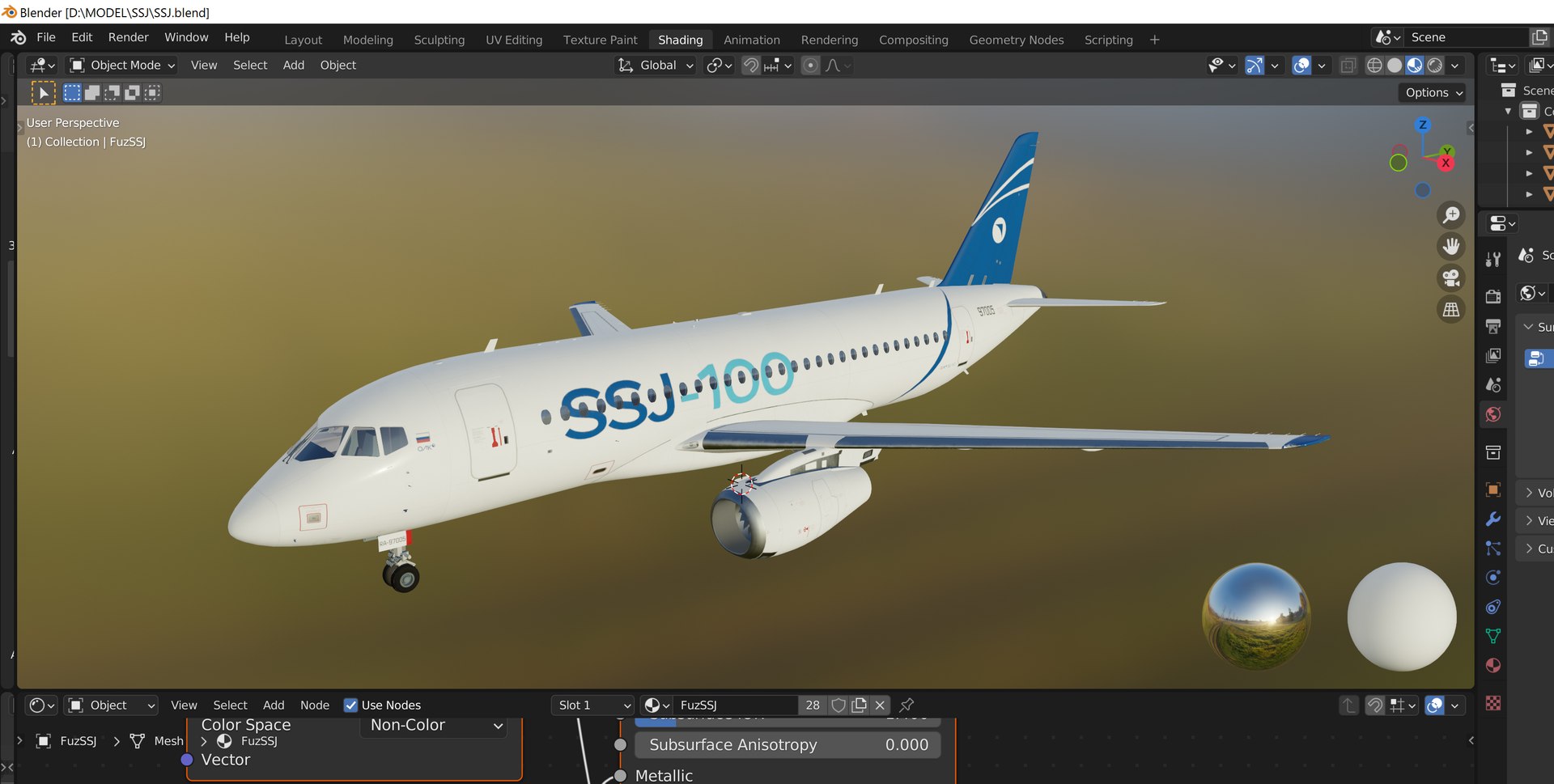 Sukhoi Superjet 100 3D Model - TurboSquid 2258810