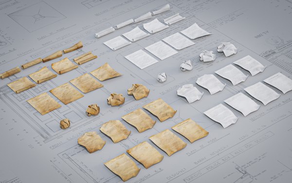 56 구겨진 파편 종이 팩 3D 모델 - TurboSquid 1805342